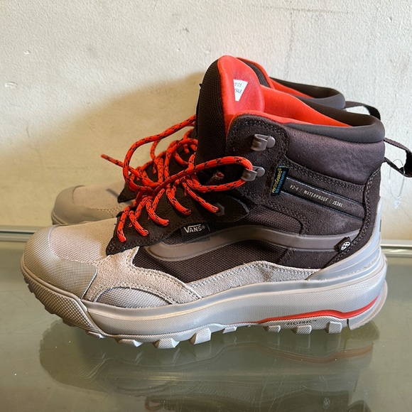 Vans | Shoes | Vans Mte Hightop Boots With Red And Brown Accents | Poshmark